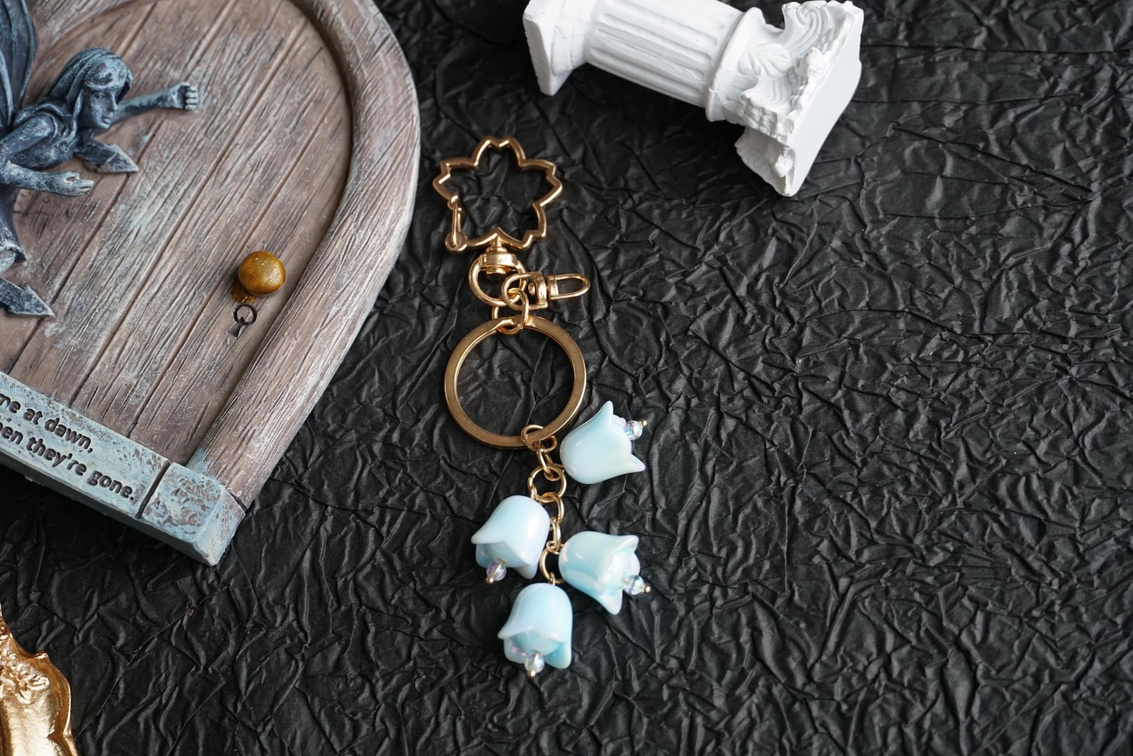 Glow in the Dark Blue Nightshade Inspired Keychain Blue Lily of the ...