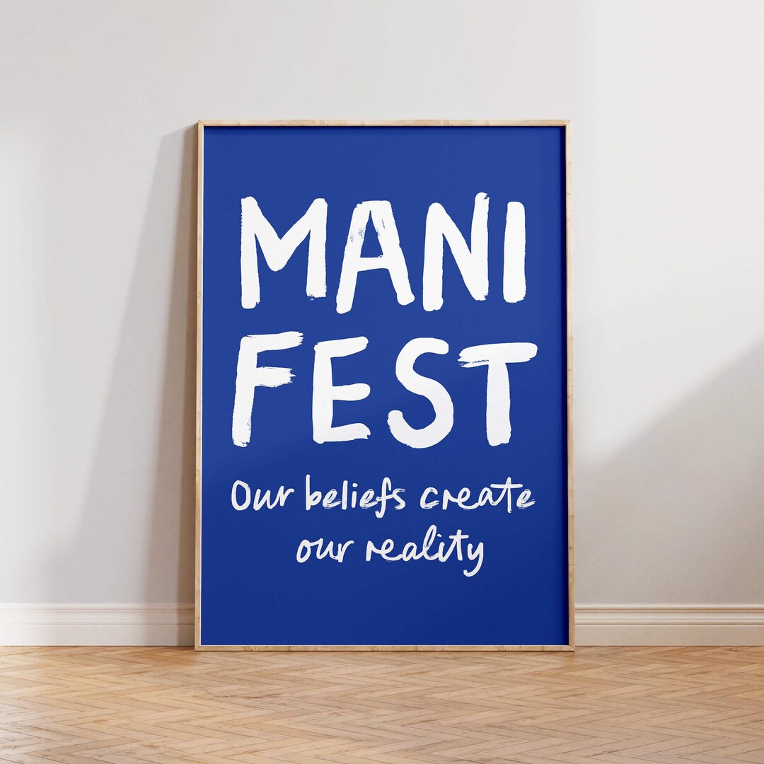 Manifest Poster, Manifestation Art Print, Law of Attraction ...