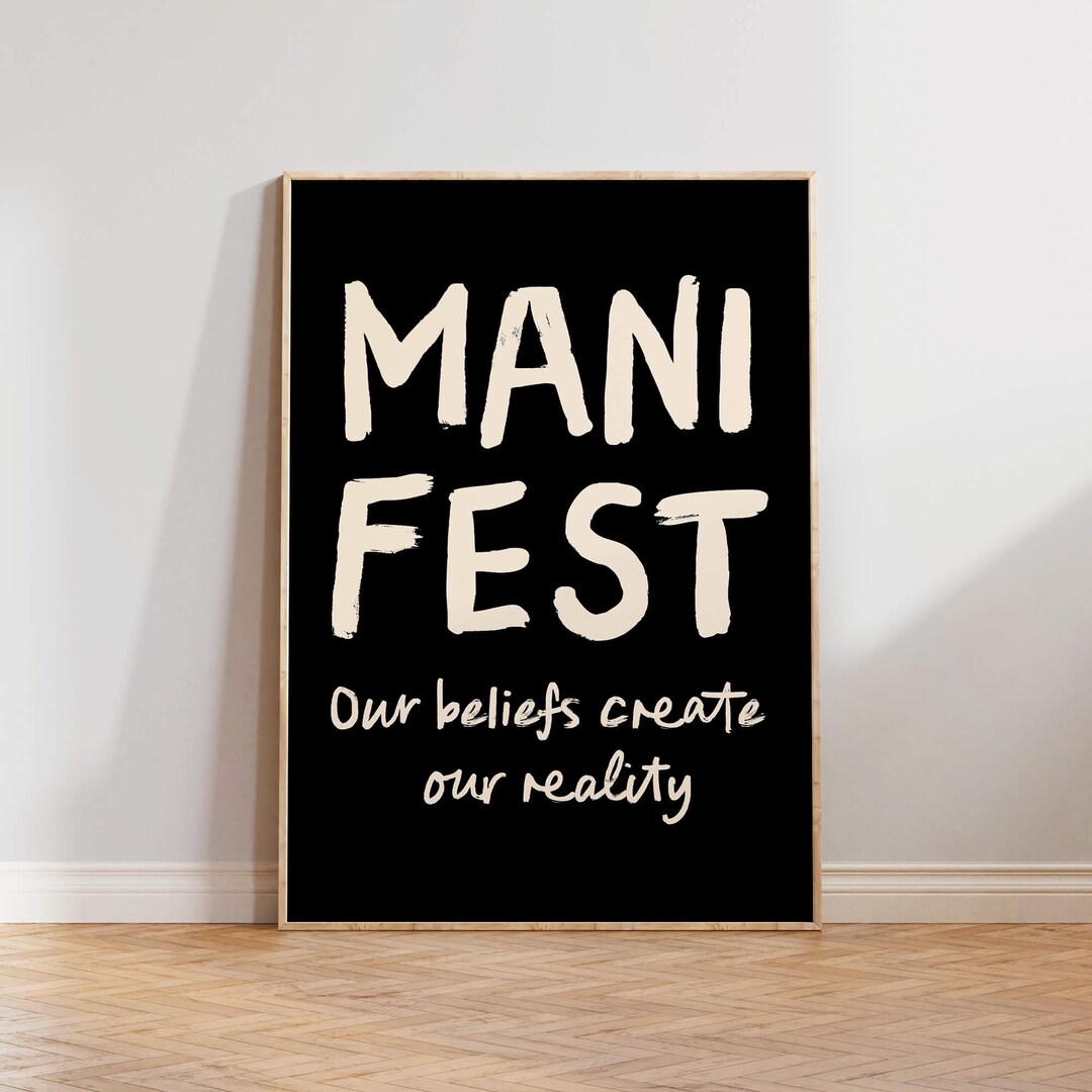 Manifest Poster, Manifestation Art Print, Law of Attraction ...