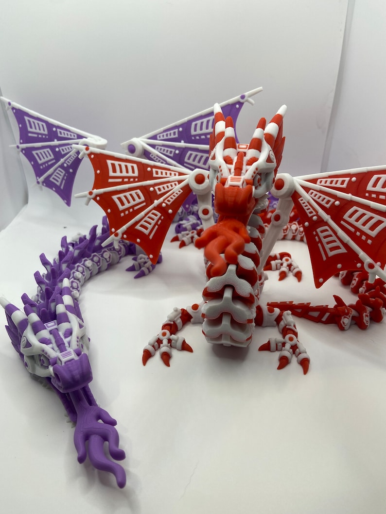 Flexi Mech Dragon - Fully Articulating - Multi-colored - Etsy