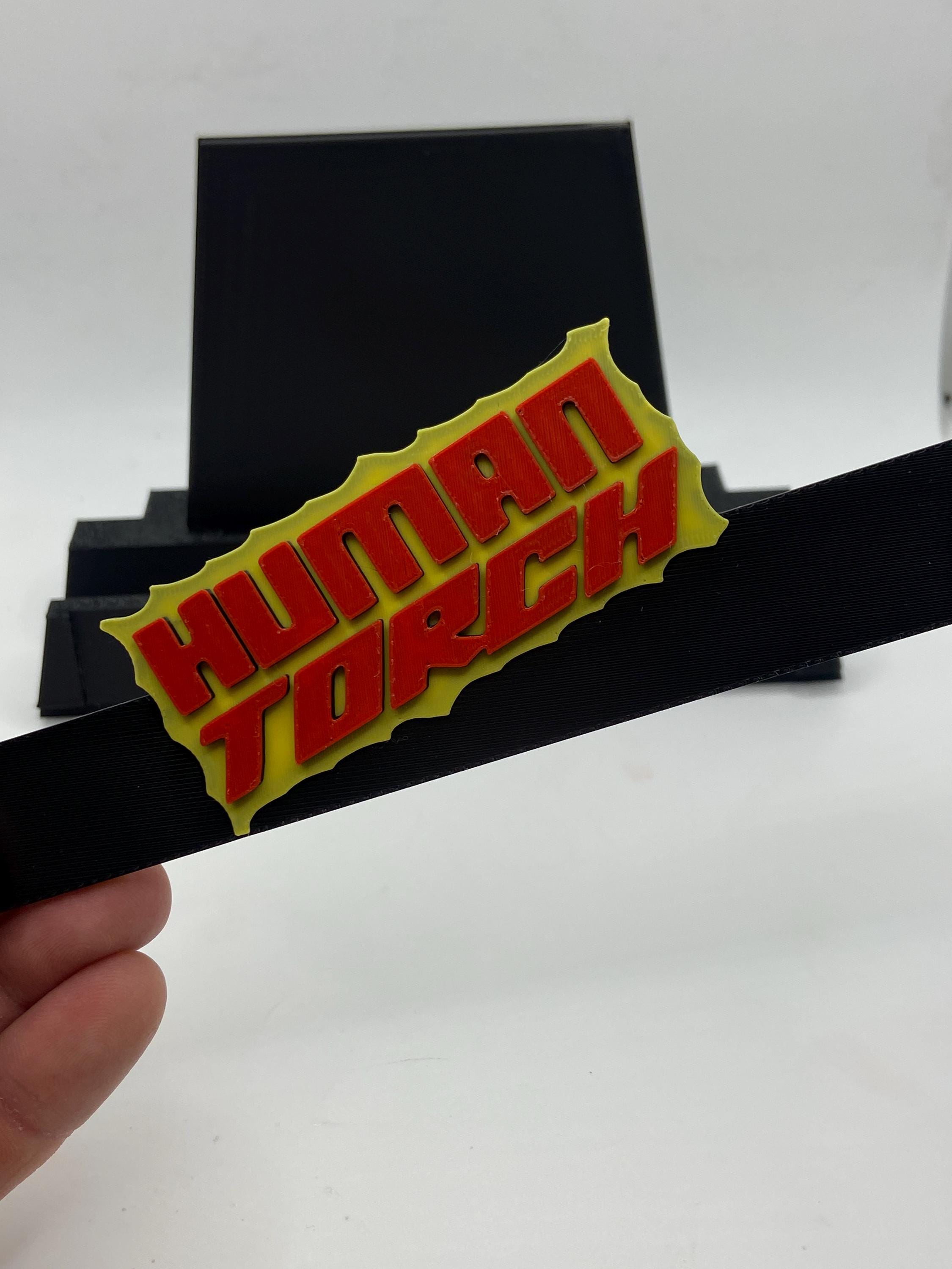Interchangeable Comic Display Stand | 3D Printed Hero Logo Desk Stand ...