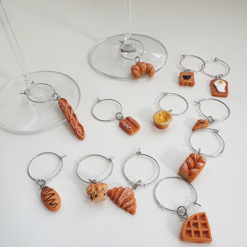 Food Theme Wine Charm - Etsy