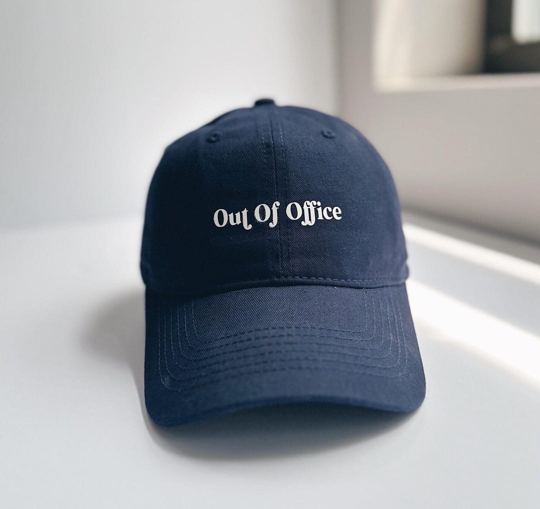 Out of Office Hat: 100% Cotton Vacation Baseball Cap - Etsy