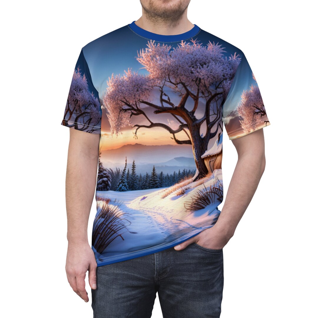 Unisex Cut & Sew Tee AOP wintertime - Etsy