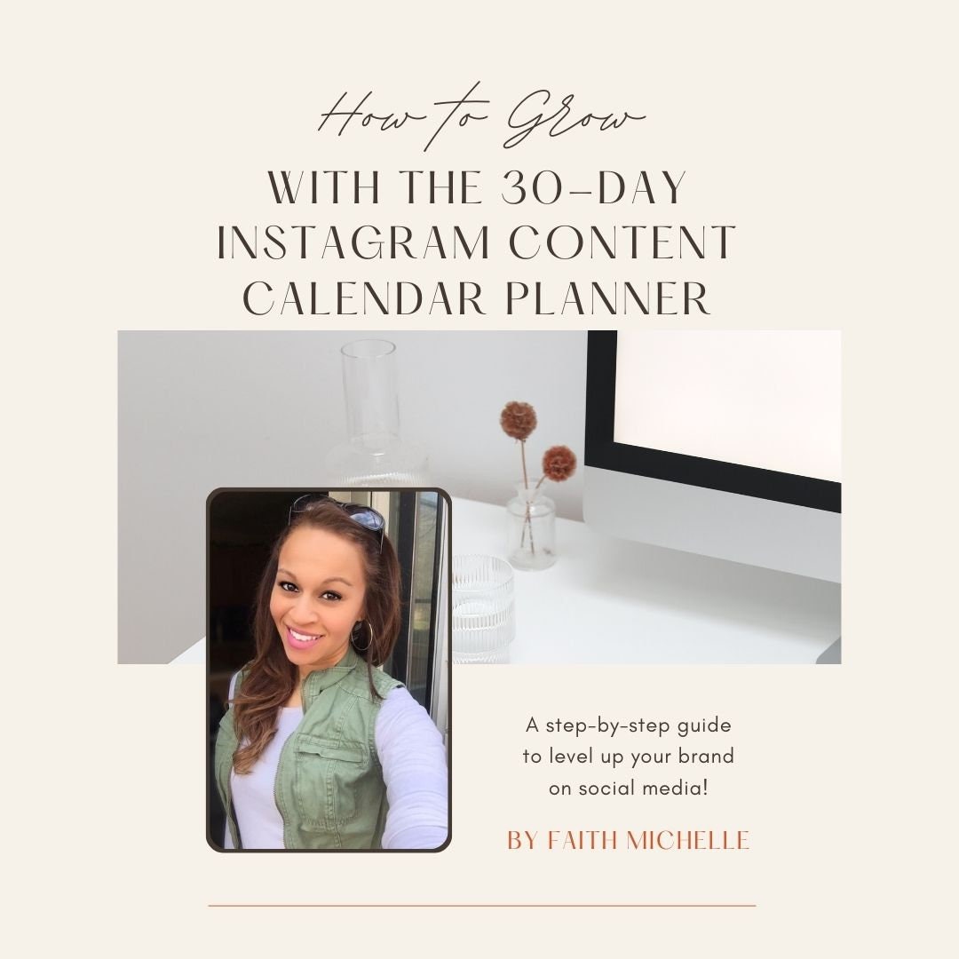 30-day Instagram Content Calendar Planner - Etsy