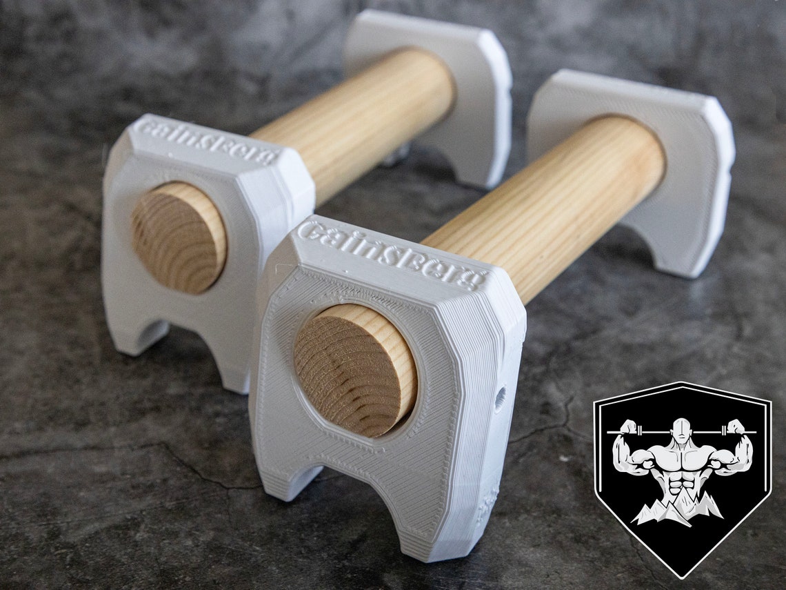 Calisthenics Portable Wood Parallettes 25cm Sturdy Gymnastics Low Push ...