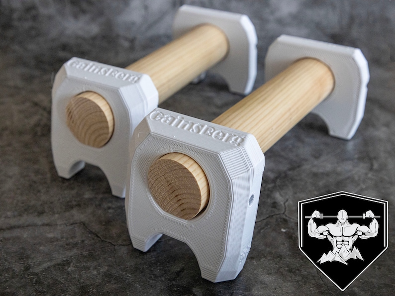 Calisthenics Portable Wood Parallettes 25cm Sturdy Gymnastics Low Push ...