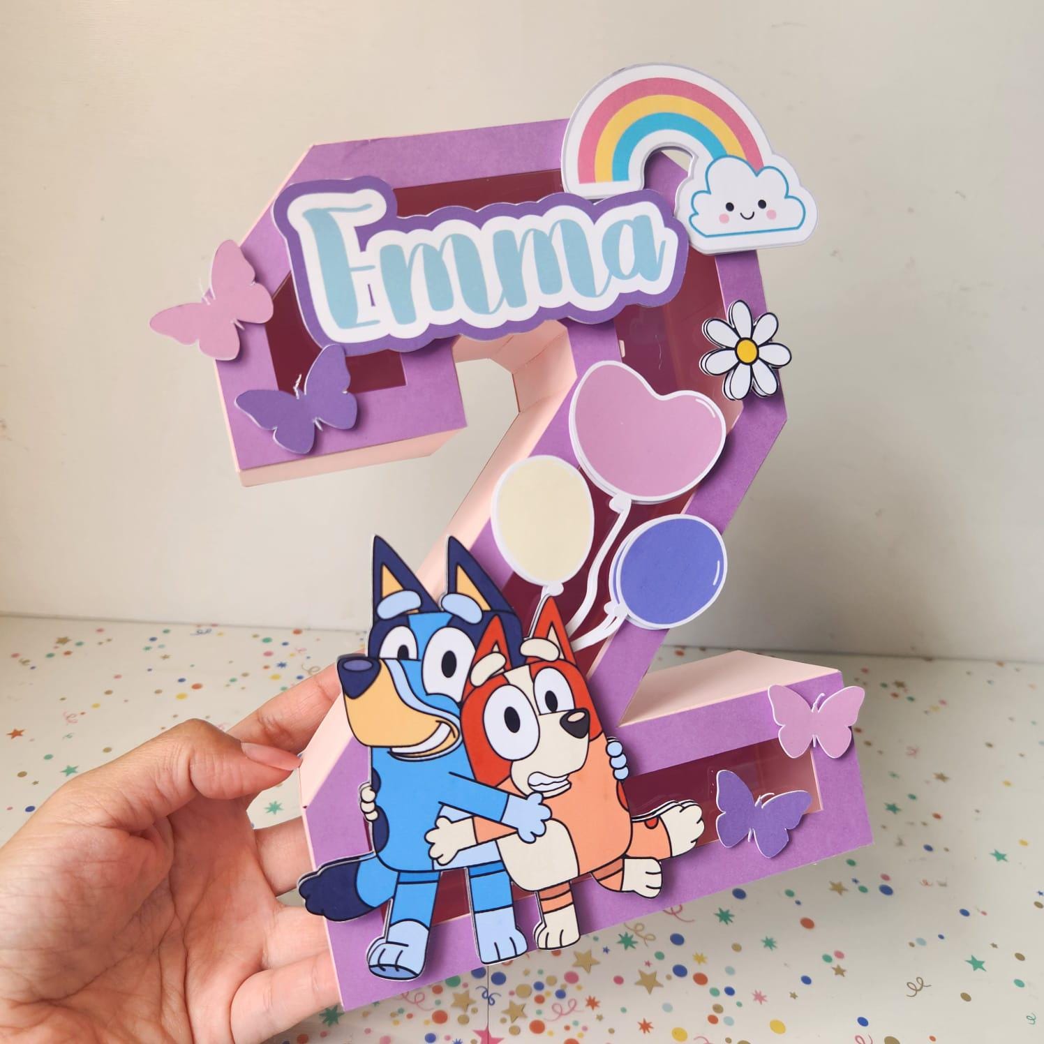 Bluey 3d Numbers,bluey Decoration,bluey Birthday,bluey Party,bluey ...