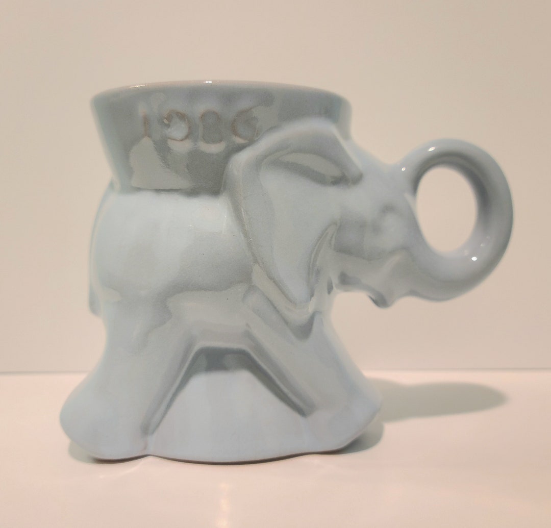 Frankoma Mug 1986 GOP Elephant "mountain Haze" Blue - Etsy