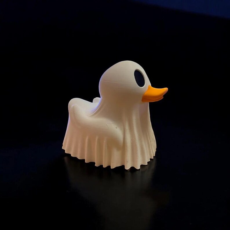Ghost-themed Rubber Duck – 3D Printed Fun and Spooky Collectible ...