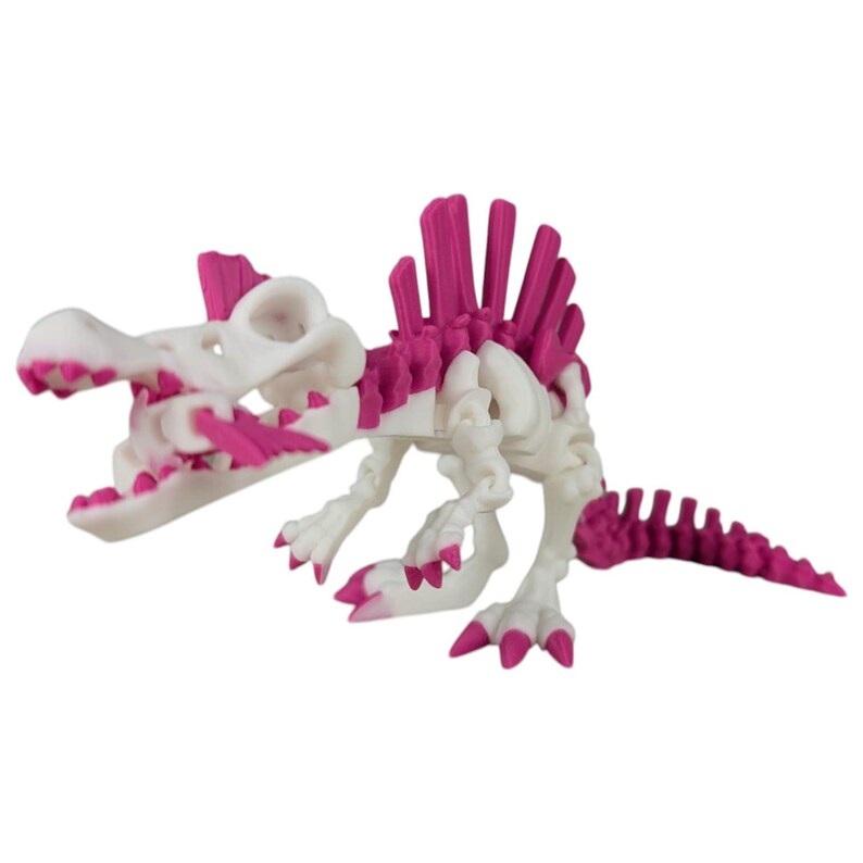 Articulated Spinosaurus Skeleton Figurine - Unique 3D Printed Dinosaur ...