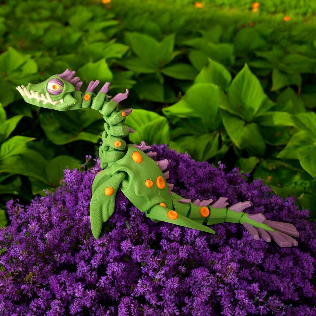 Articulated Creepy Loch Ness Monster Figurine 3D Printed Poseable ...