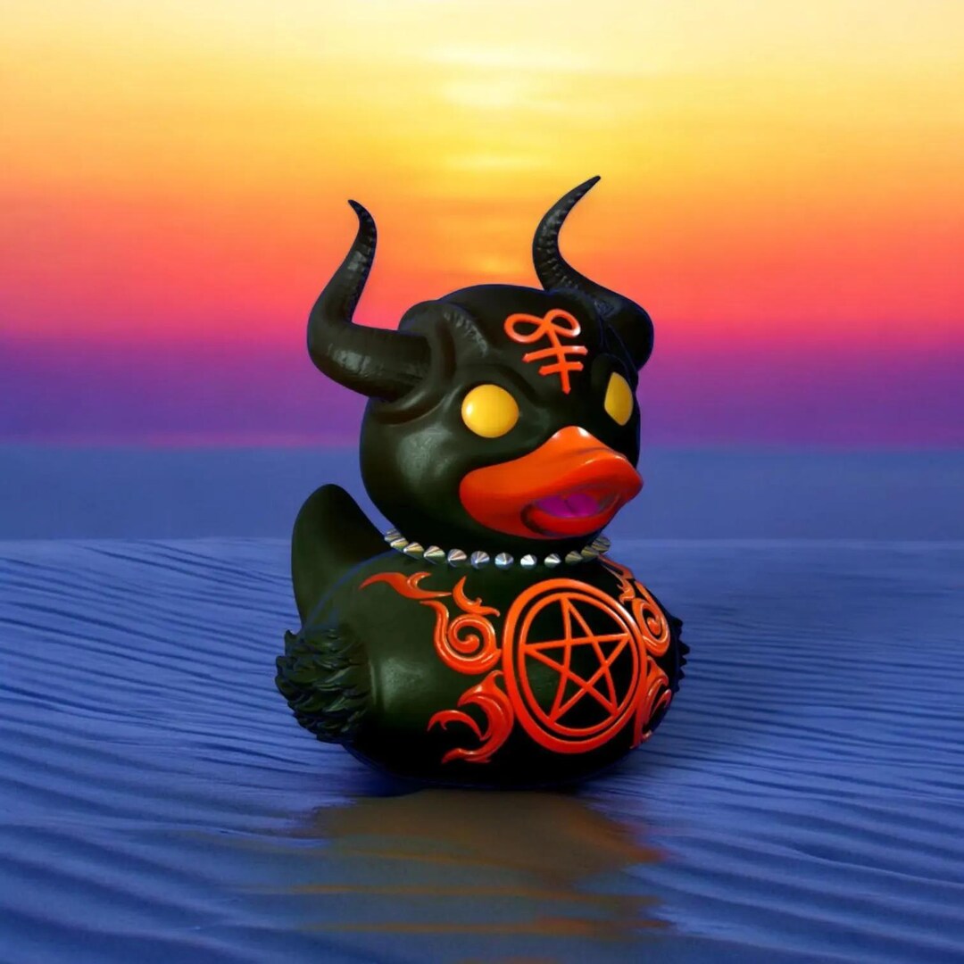 Devil-themed Rubber Duck – 3D Printed Fun and Spooky Collectible ...