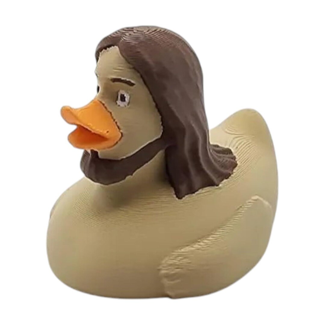 Jesus Duck Figurine - Funny Desk & Car Decor, 3D Printed Collectible ...