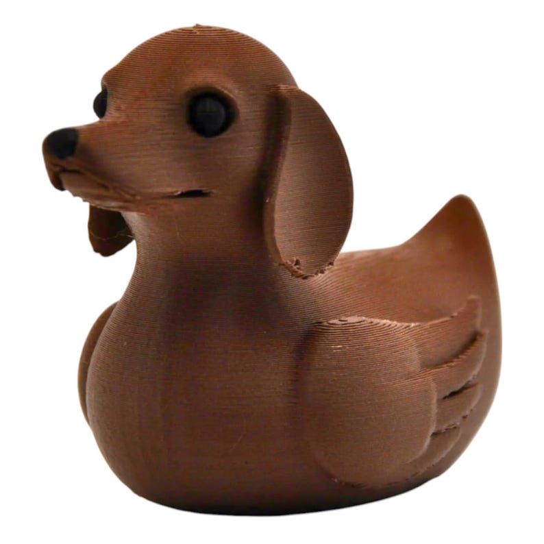 Dachshund Duck Figurine - Funny Dashboard Décor, 3D Printed Cute Wiener ...