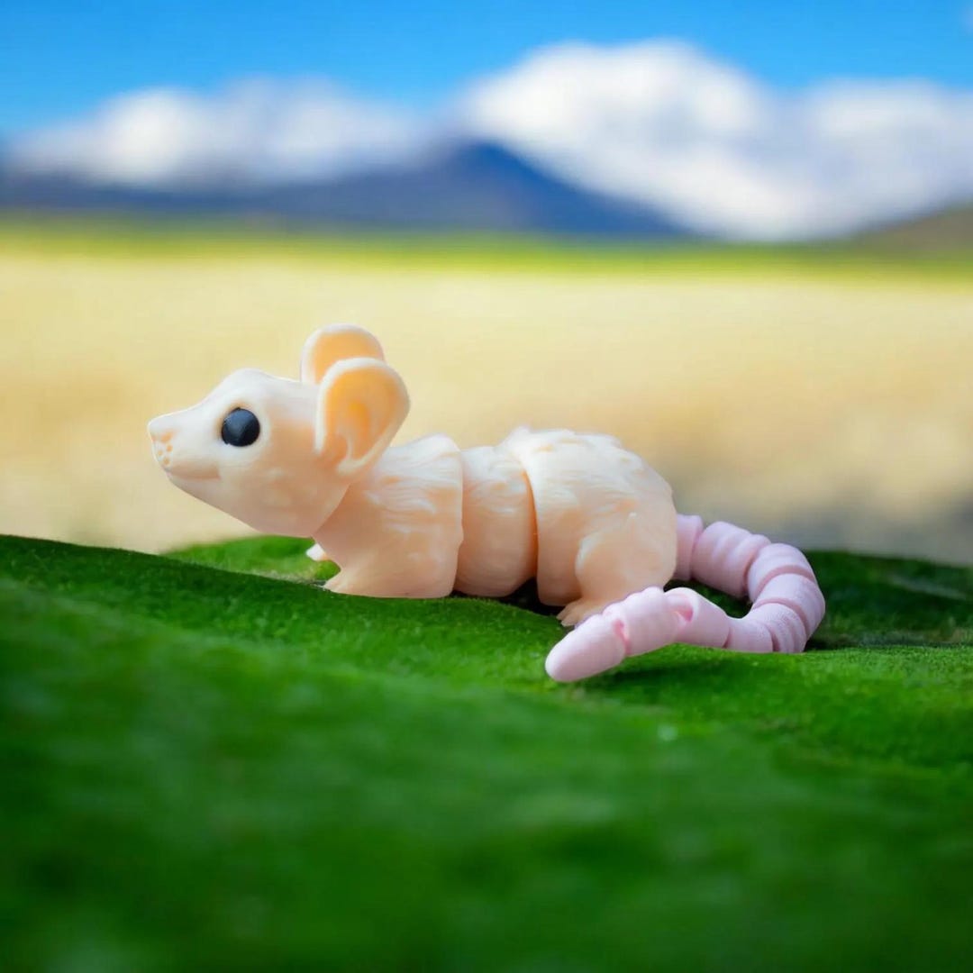 Adorable Flexi Mouse – 3D Printed Poseable Mouse Figurine – Cute ...