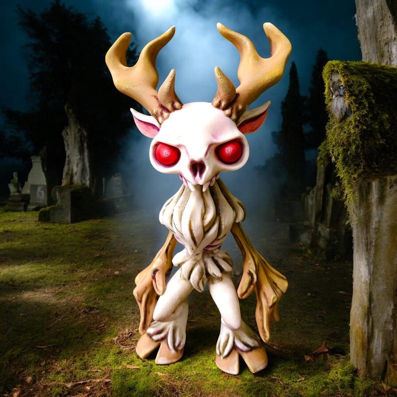 Articulated Wendigo Figurine 3D Printed Poseable Mythical Collectible ...