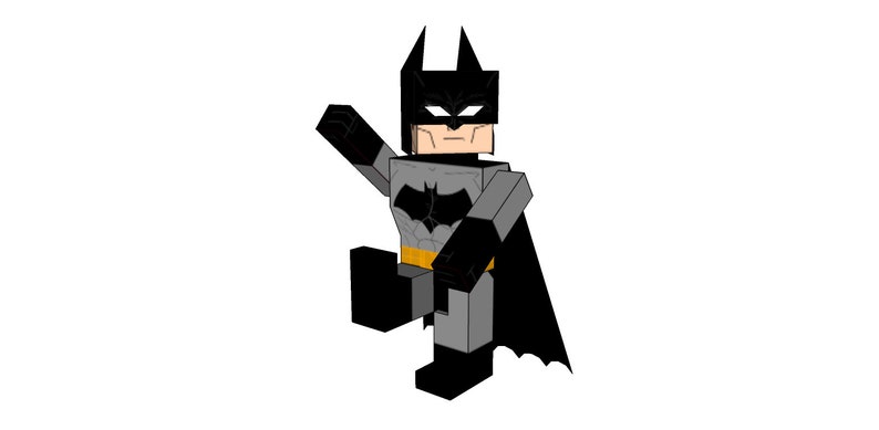 Batman Articulated Paper Figure DIY Template 5-point Poseable Miniature ...