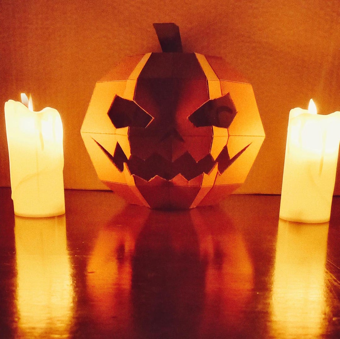 3D Pumpkin Papercraft Template easy DIY Halloween Decor, Instant ...