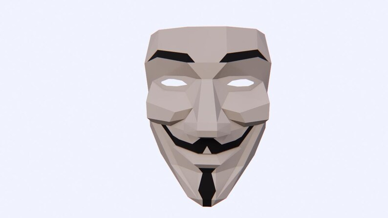 Guy Fawkes Mask DIY Template V for Vendetta/anonymous Papercraft ...