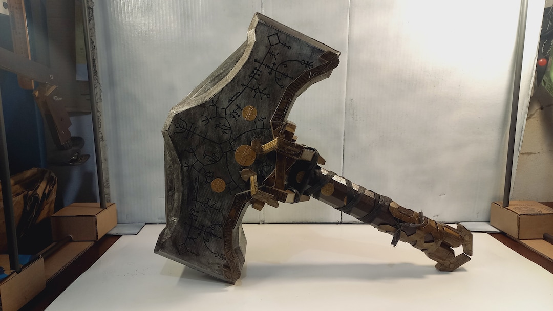 Thors Hammer Papercraft DIY Template God of War Ragnarok Mjolnir ...