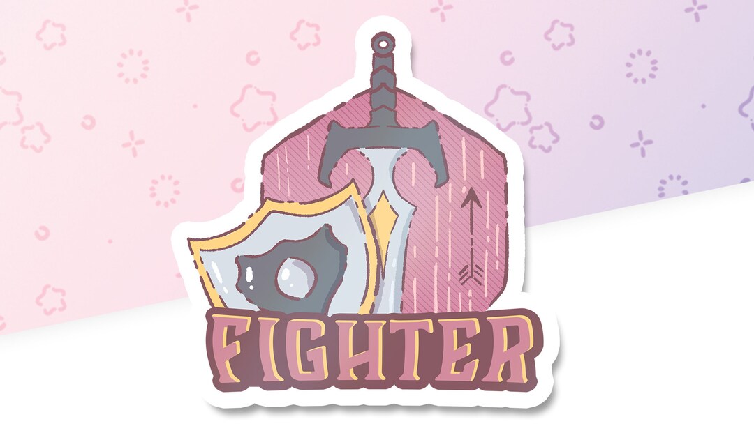 Dice Fighter Cute Dice D20 Sticker: Waterproof Dice - Etsy