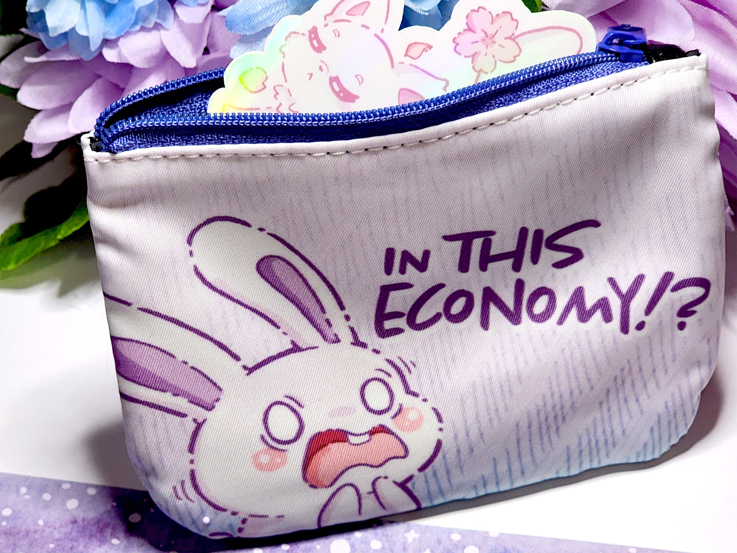 Bunny Coin Purse Funny Meme in This Economy, a Mini Wallet for Cards ...