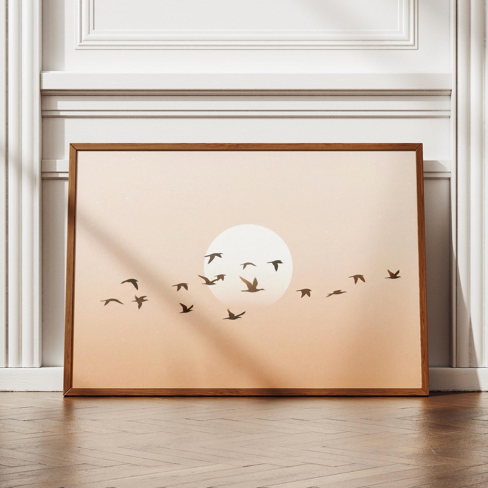 Horizontal Birds Printable Wall Art, Flying Birds Art Poster ...