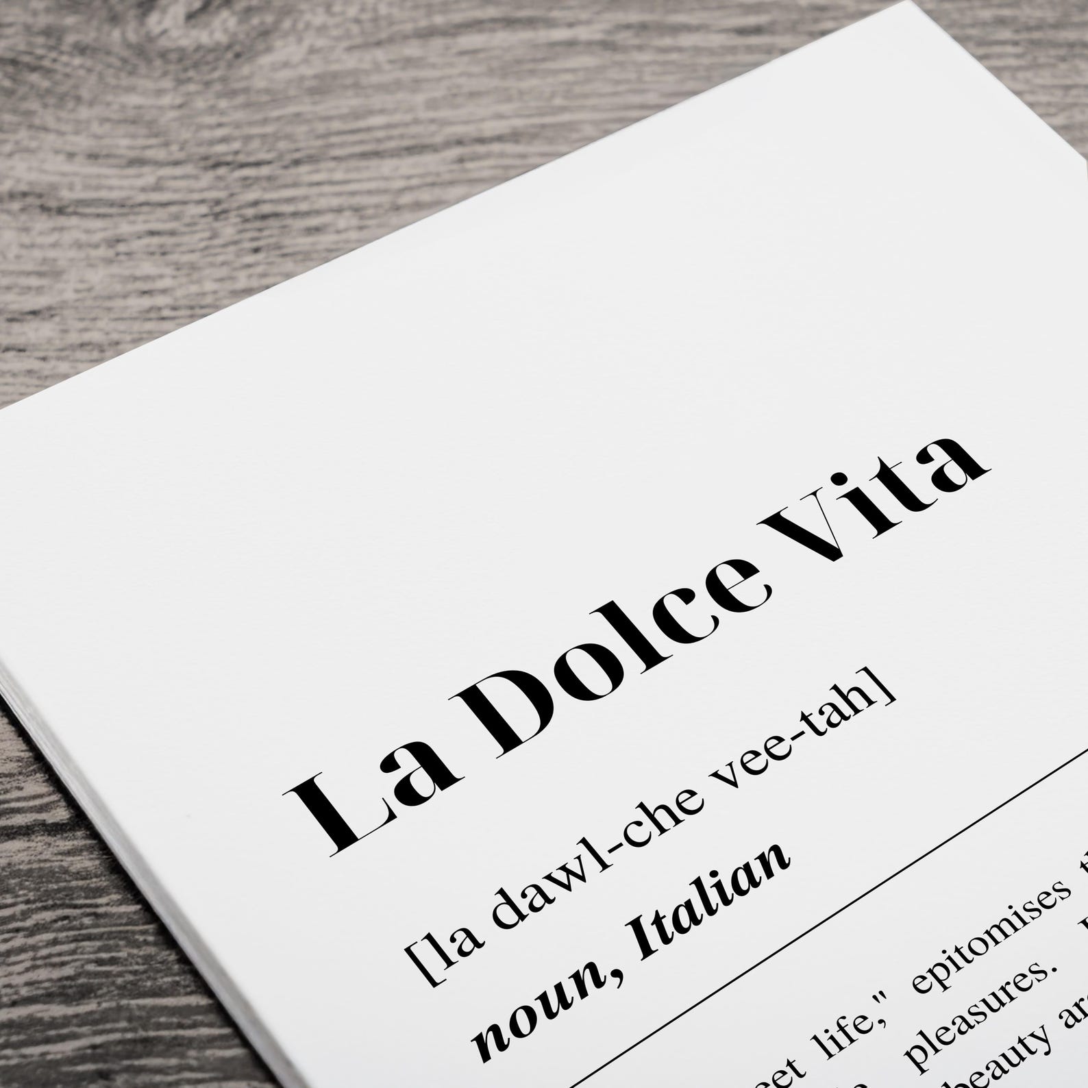 La Dolce Vita Print Poster (digital Download) | Italian Good Life ...