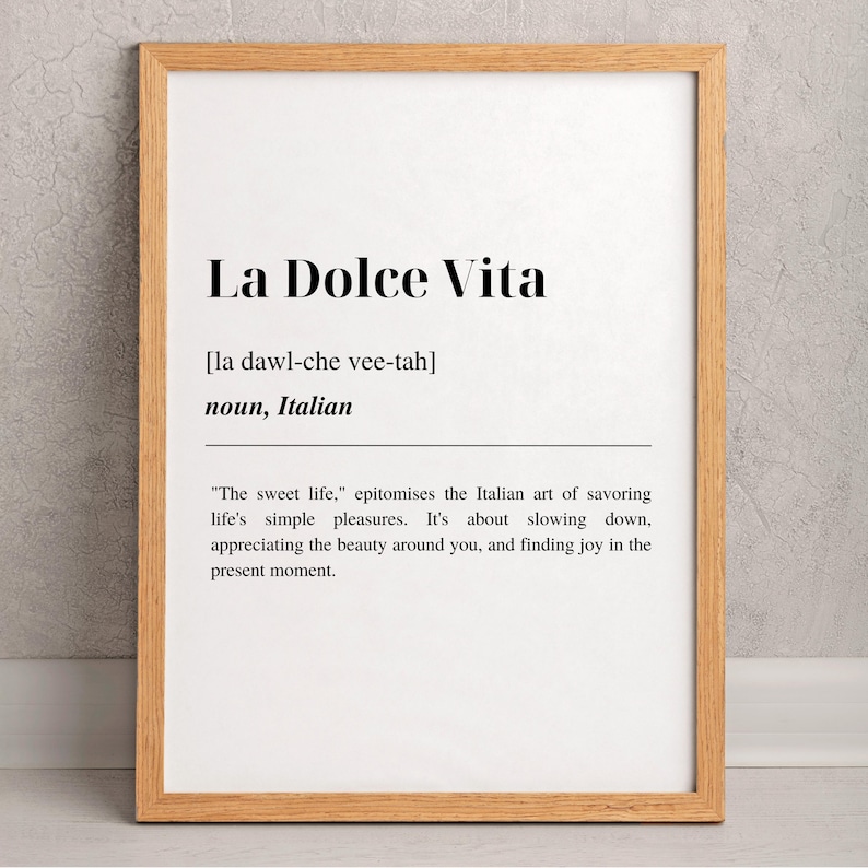 La Dolce Vita Print Poster (digital Download) | Italian Good Life ...