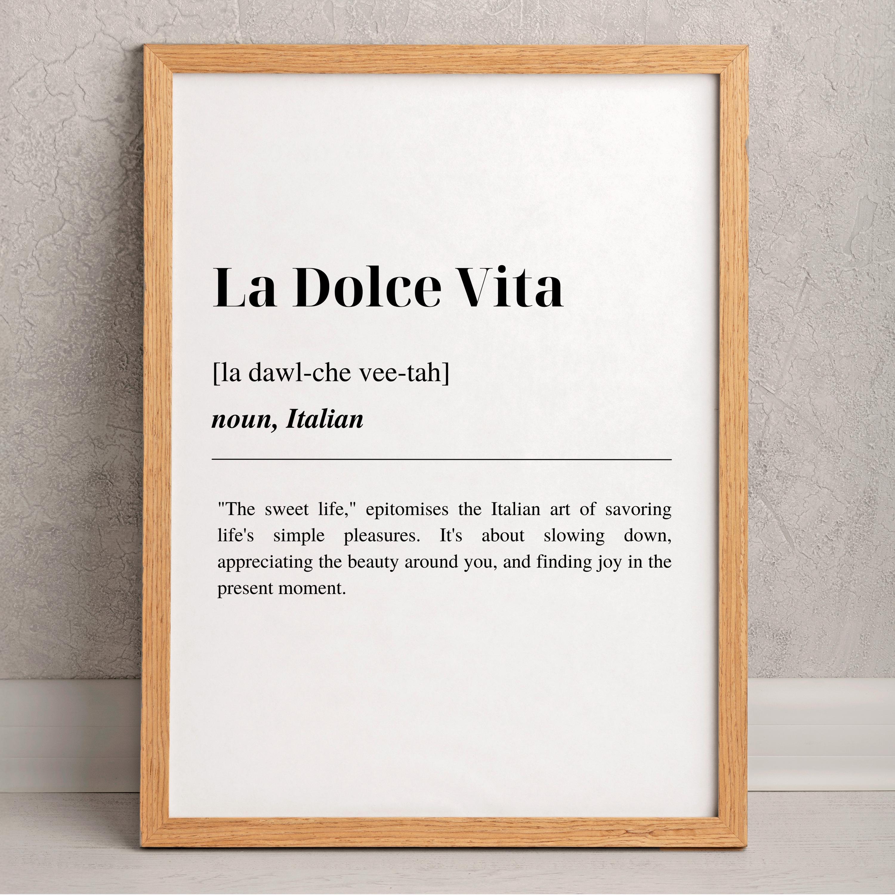 La Dolce Vita Print Poster (digital Download) | Italian Good Life ...