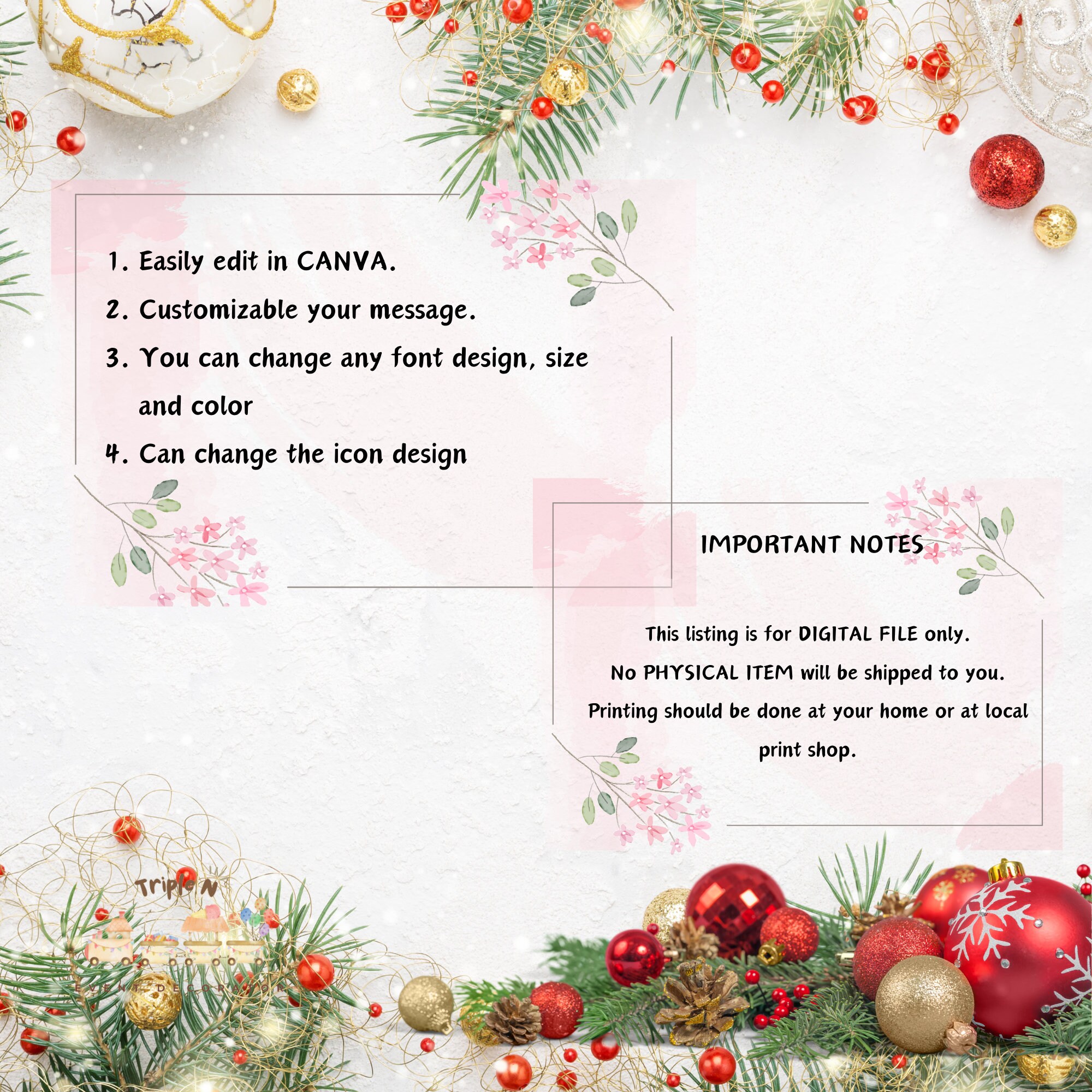 Editable Canva Template Christmas Party, Invitation Christmas Party ...