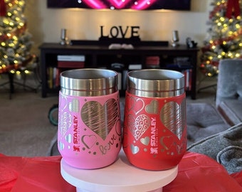Stanley Sweet Hearts Pink - Personalized Laser Engraved 40oz, 30oz ...