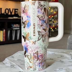 Stanley Butterfly Calia Art Olive Eden 30oz Laser Engraved Authentic ...