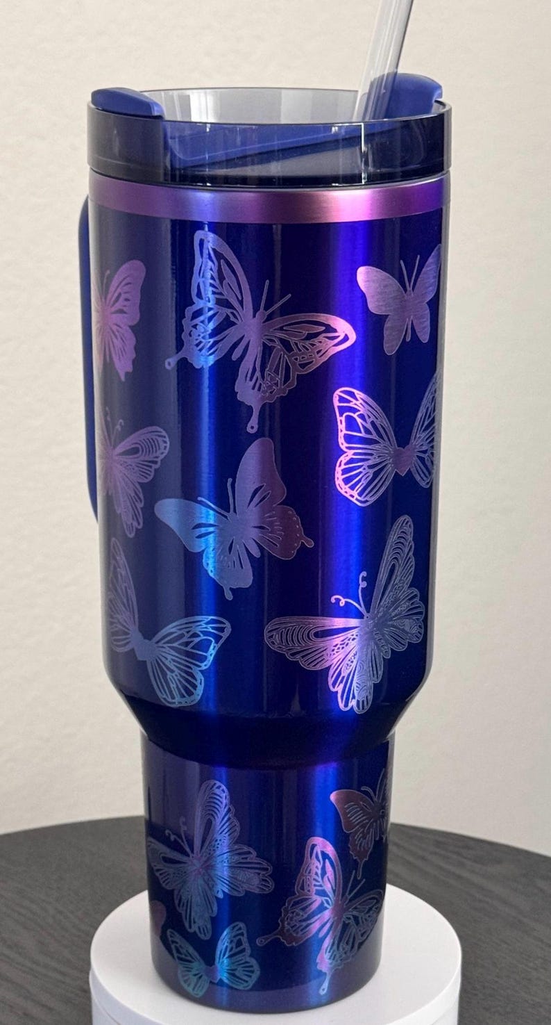 Stanley Star Shine 40oz Tumbler: Laser Engraved Butterfly Edition ...