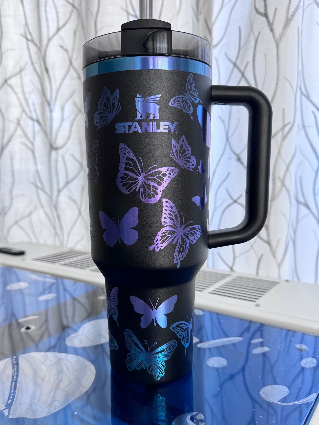 Chroma Stanley Butterfly Tumbler 40oz Custom Laser Engraved Authentic ...