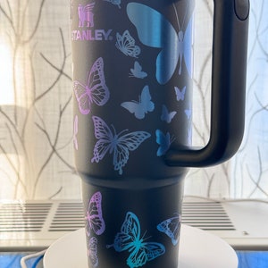 Laser Engraved Butterfly Stanley Tumbler - 30oz Chroma Quencher - Etsy