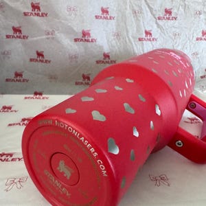 Stanley 40oz Tumbler: Laser Engraved Red Hearts, Valentine's Edition - Etsy