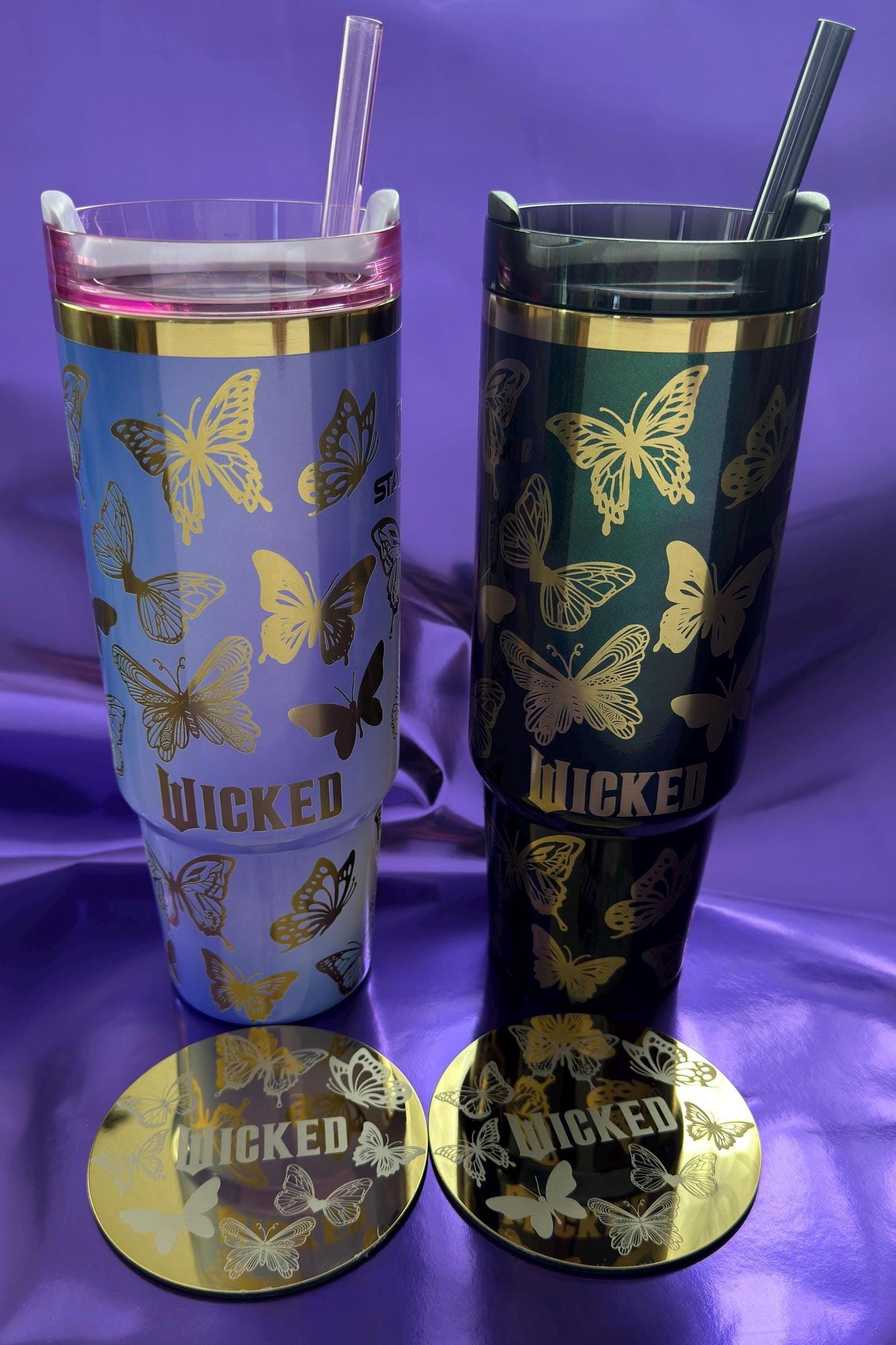 2 Wicked Laser Engraved Stanley Cup Bundle 30oz Glinda Elphaba ...