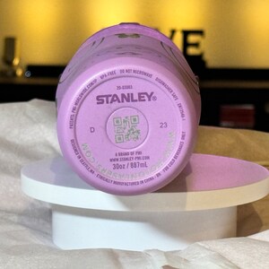 Smiley Face Stanley Flip Straw Lavender Lilac Purple Custom Laser ...