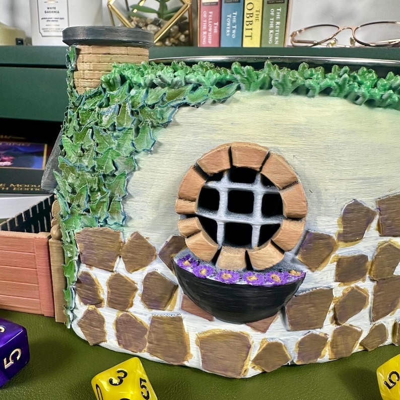Hand-painted Dice Tower With Snack Bowl: Fantasy Burrow Dnd Game ...