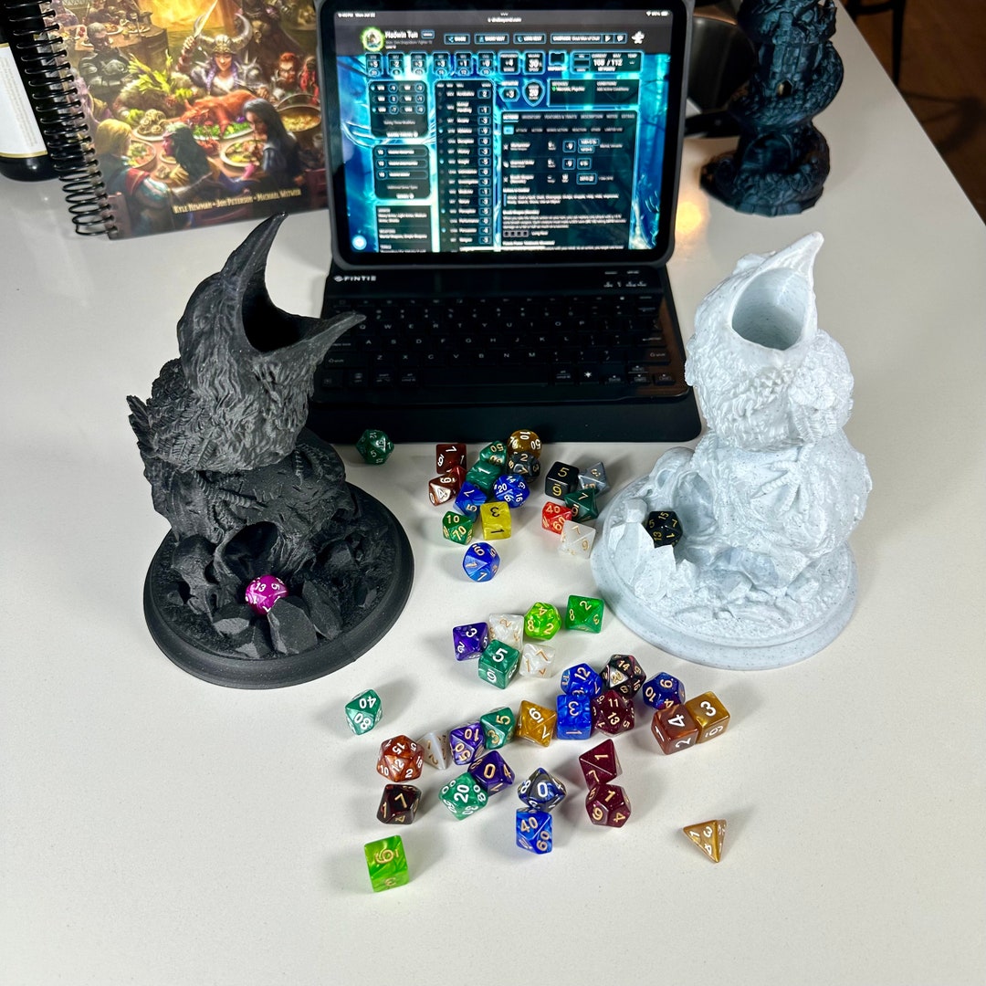 Raven Dice Tower | Raven & Skull Dice Tower | Dice Tower | Dnd Dice ...