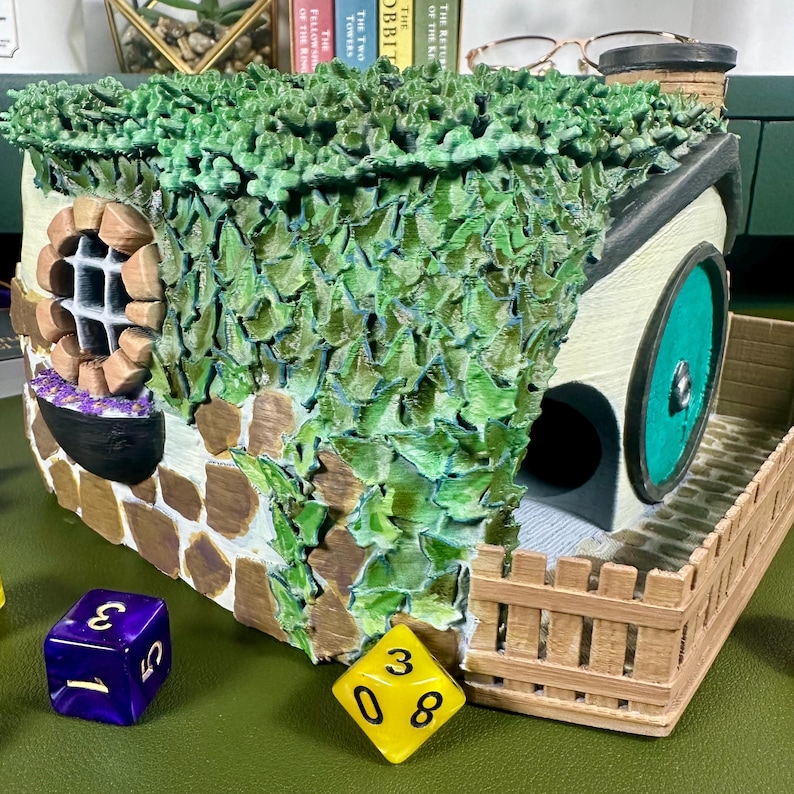 Hand-painted Dice Tower With Snack Bowl: Fantasy Burrow Dnd Game ...