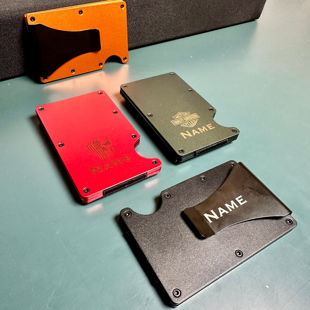 Personalized Engraved Minimalist Wallet | Metal Rugged Wallet With ...