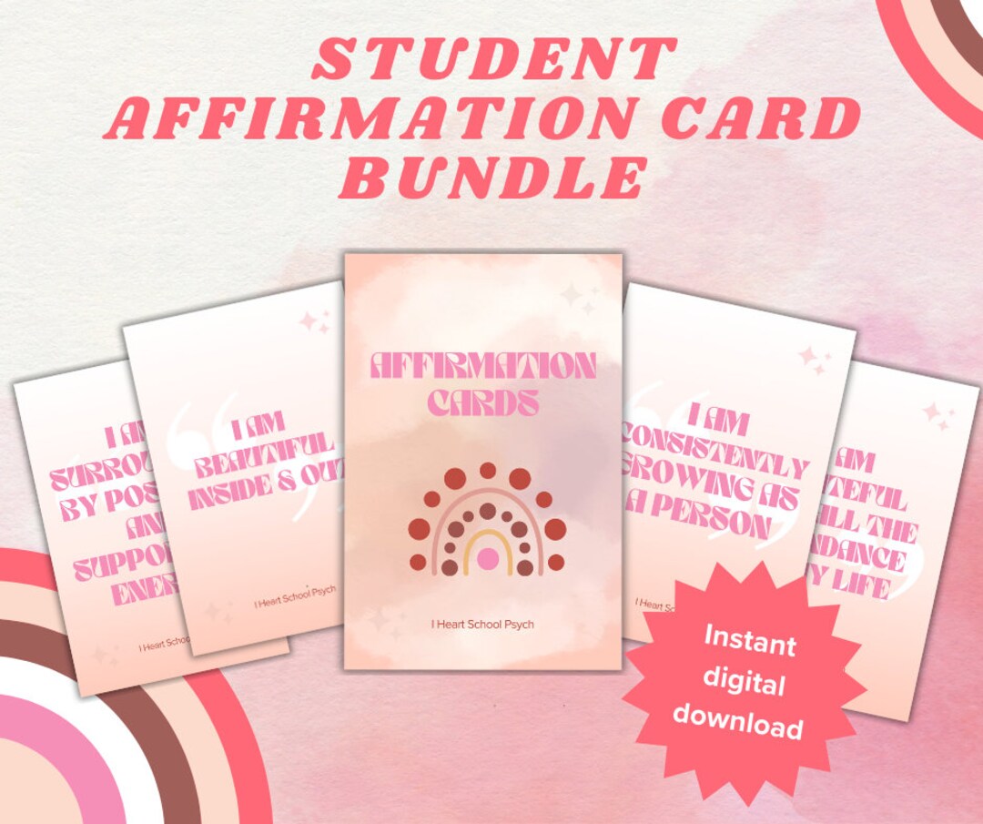100+ Mental Health Affirmation Cards (downloadable) | for a School ...