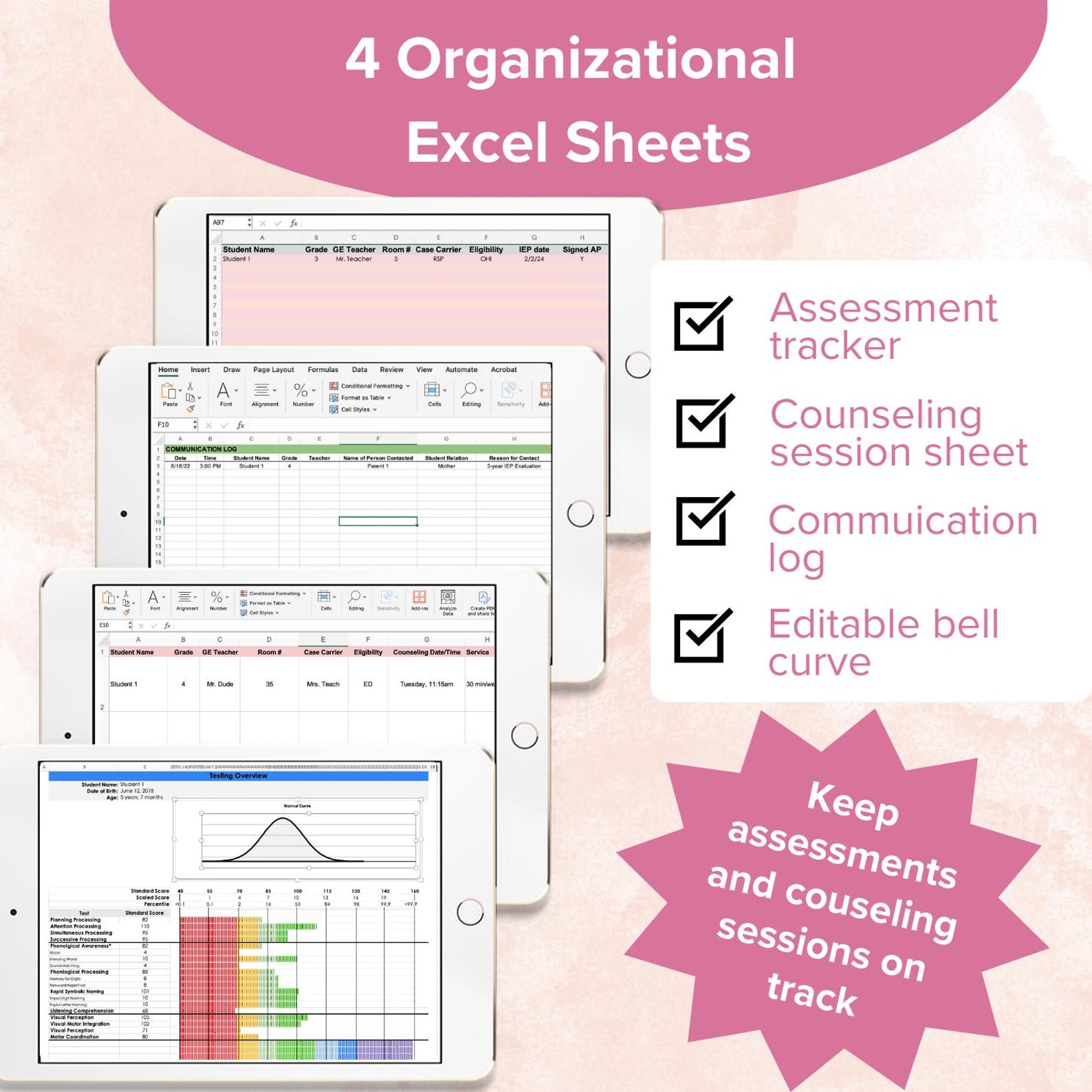 School Psychologist Organization Bundle | Assessment, Evaluation ...