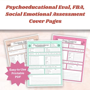 School Psychologist Organization Bundle | Assessment, Evaluation ...