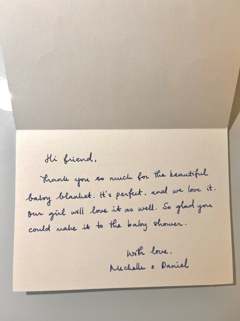 BULK ORDER - Handwritten Thank You Card for Wedding, Baby Shower ...