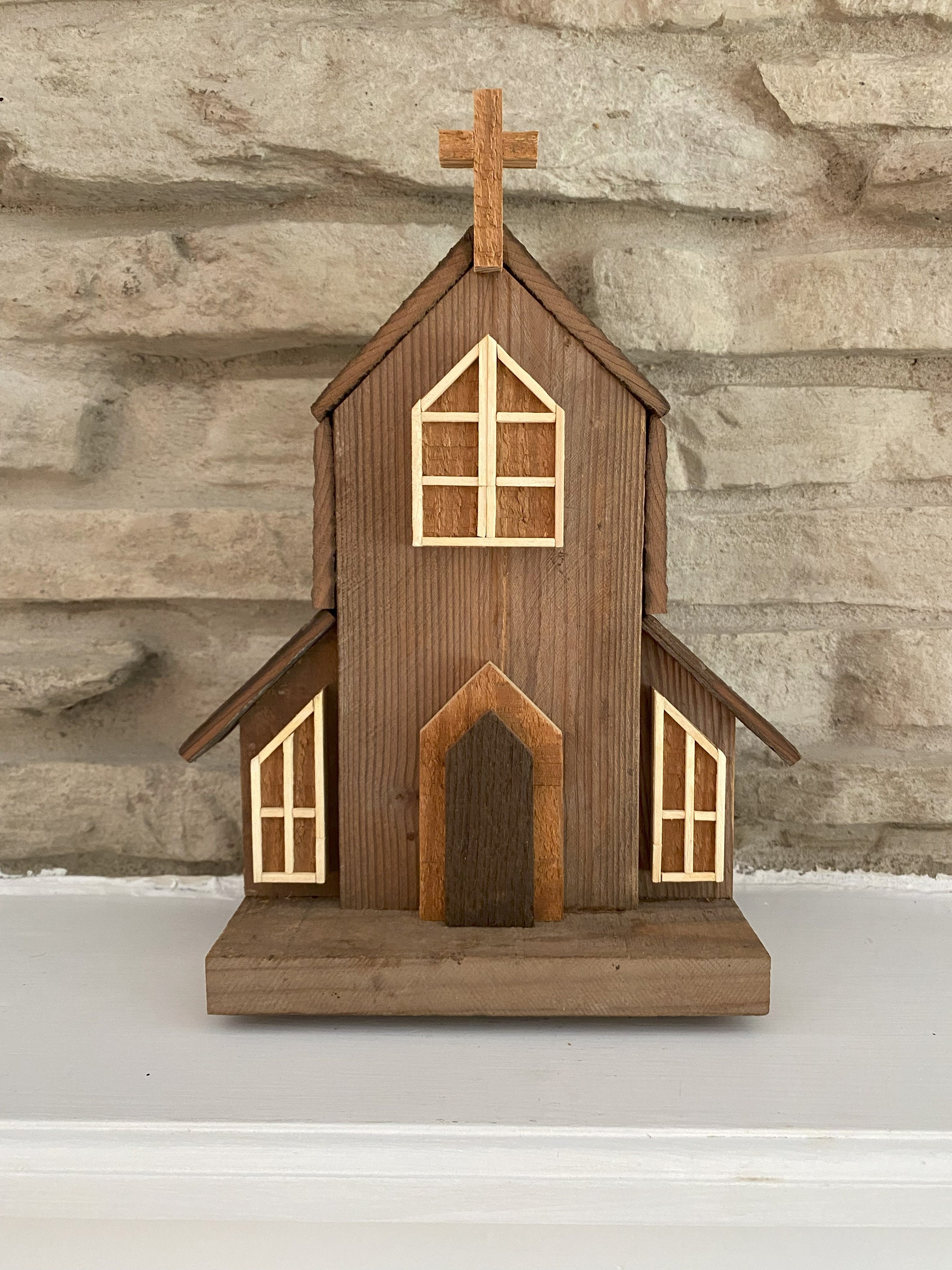 Handmade Decorative "old Country Church" Made From Reclaimed Vintage ...