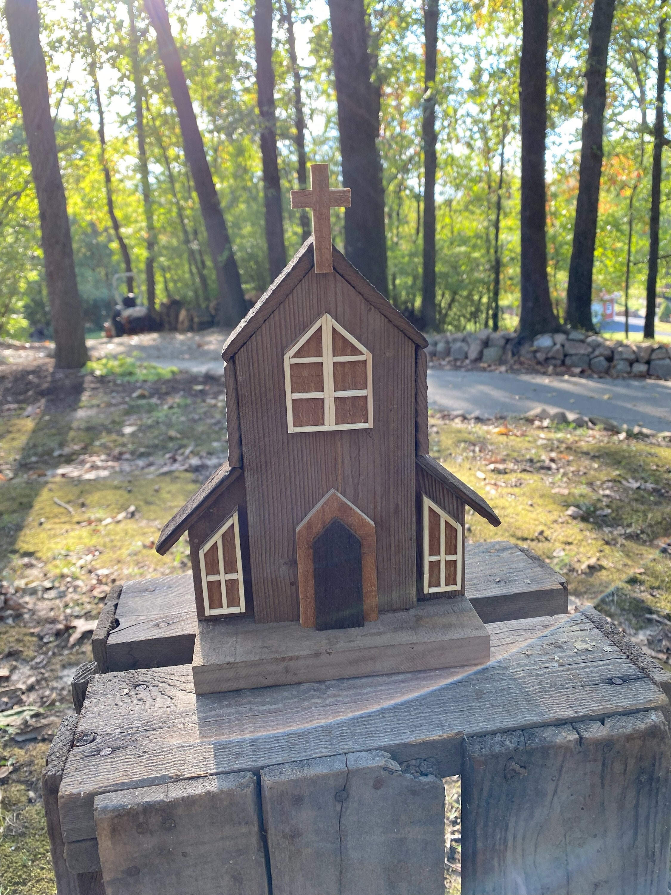 Handmade Decorative "old Country Church" Made From Reclaimed Vintage ...